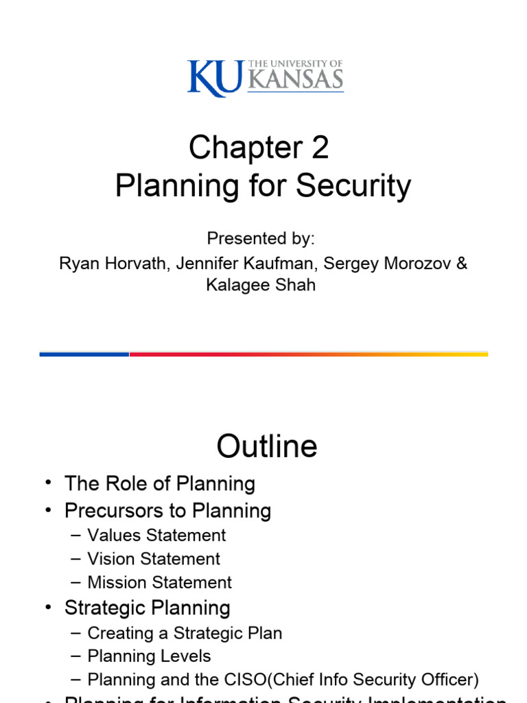 Planning For Security | PDF | Strategic Planning | Information Security
