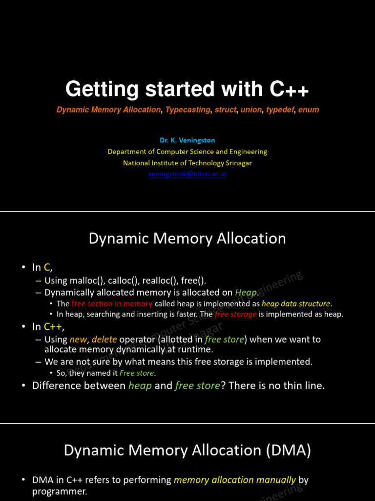 Dynamic Memory 1 Pdf Pointer Computer Programming Integer Computer Science 6146