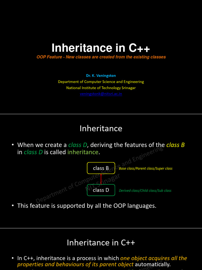 Inheritance in C++ | PDF | Inheritance (Object Oriented Programming ... Inheritance in C++ | PDF | Inheritance (Object Oriented Programming ...