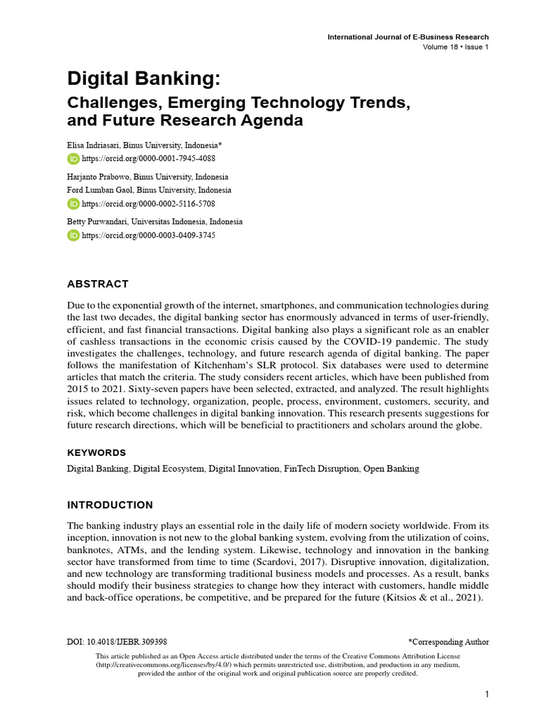 Digital Banking Challenges Emerging Technology Tre | PDF | Innovation ...