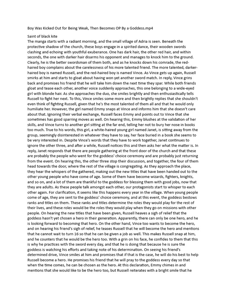 Boy Was Kicked Out For Being Weak, Then Becomes OP by A Goddess | PDF ...