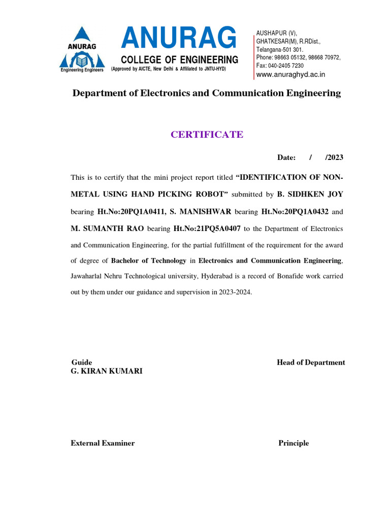 Final Certificate | PDF