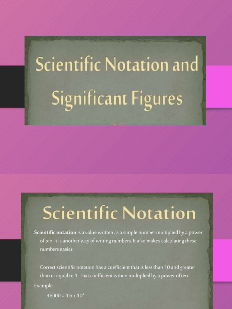 SIGNIFICANT FIGURES AND NOTATION | PDF