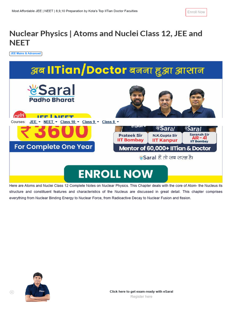 Nuclear Physics - Atoms and Nuclei | PDF | Nuclear Physics | Atomic Nucleus