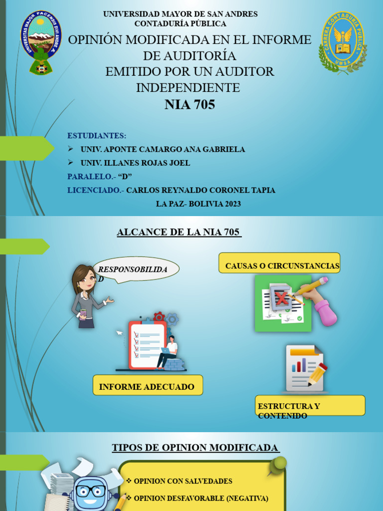 NIA 705 Revisada | PDF