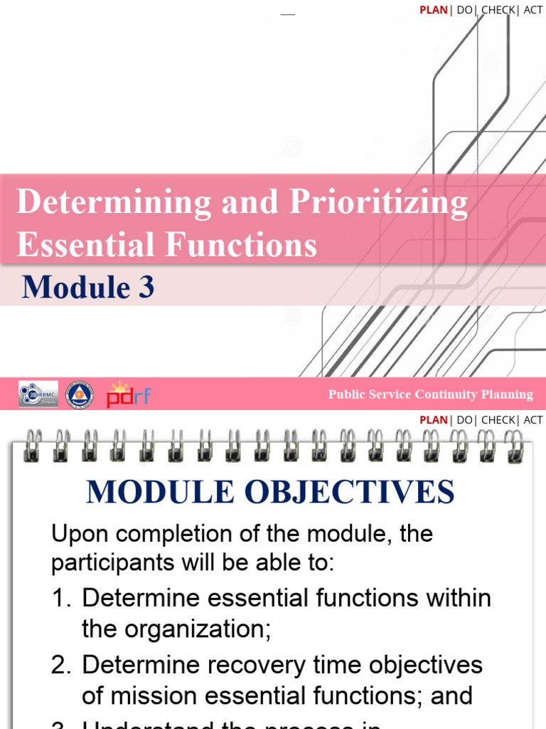 Identifying Mission Essential Functions | PDF | Disaster Recovery | Risk