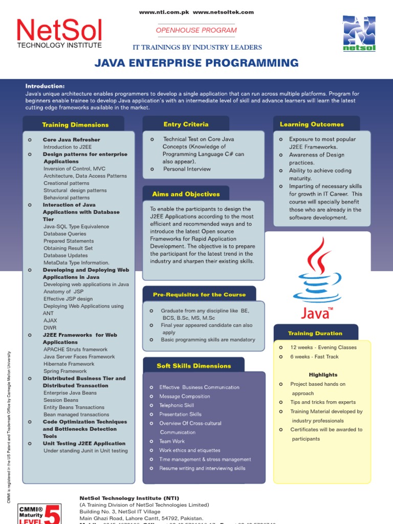 Java Web Development Training Program | PDF