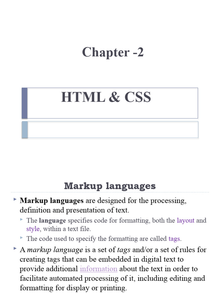 Web Programming Chapter II (HTML&CSS) | PDF | Html Element | Html