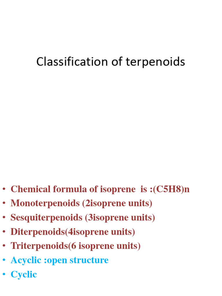 Classification of Terpenoids | PDF