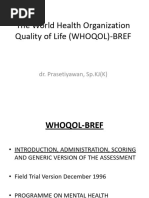 Whoqol Bref | PDF | Quality Of Life | Psychology