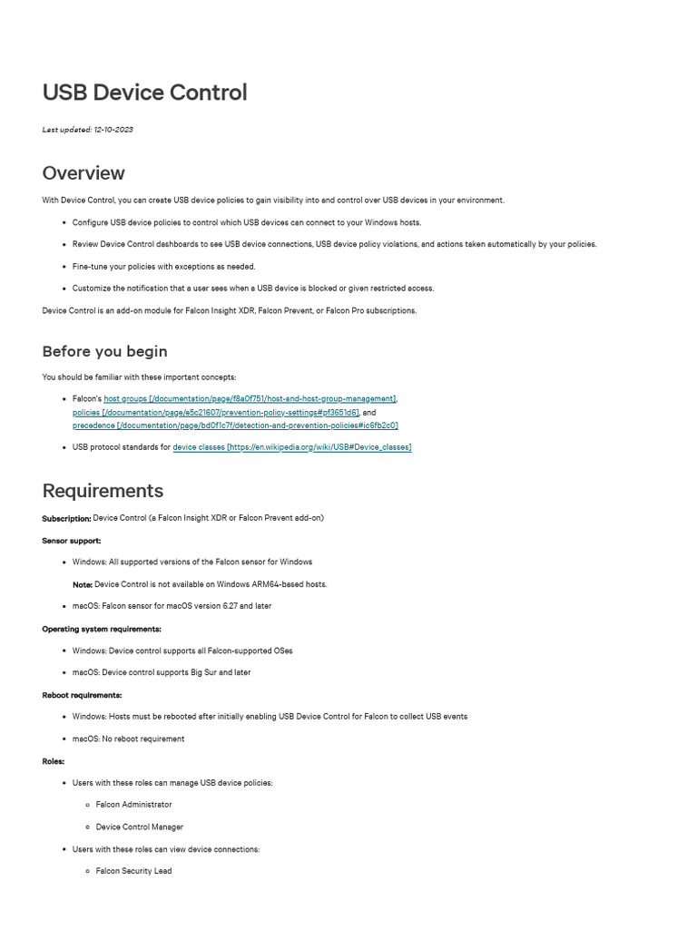 USB Device Control - Device Control, Firewall Management, and ZTA ...