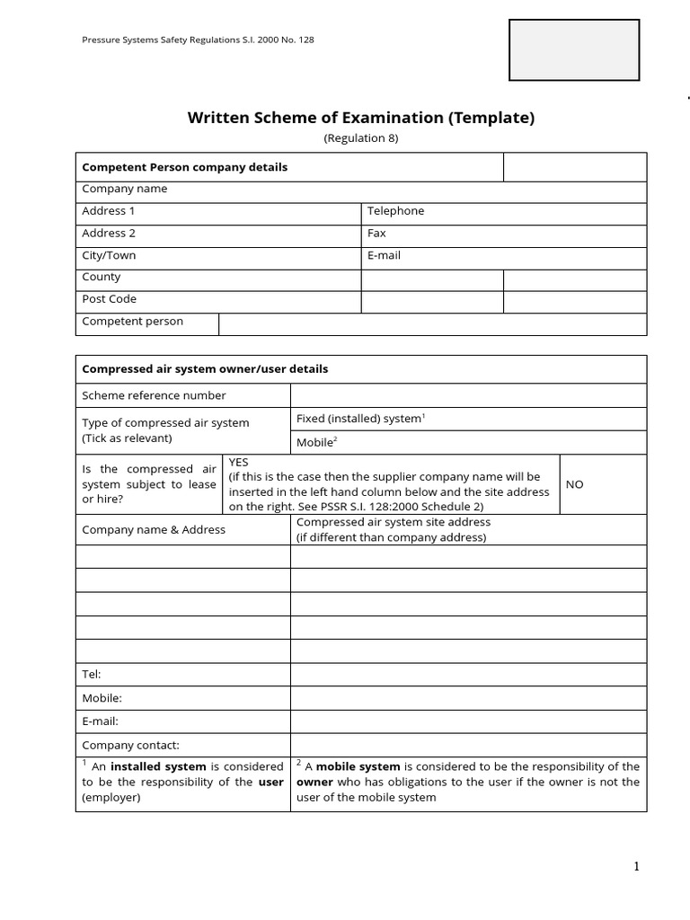 Written Schemes of Examinations Example Template - Course Download ...