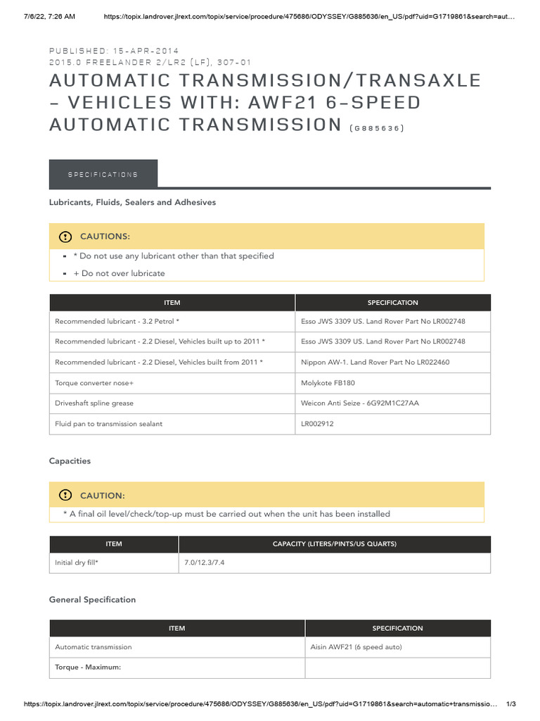 AWF21 Specification | PDF | Mechanical Engineering | Manufactured Goods