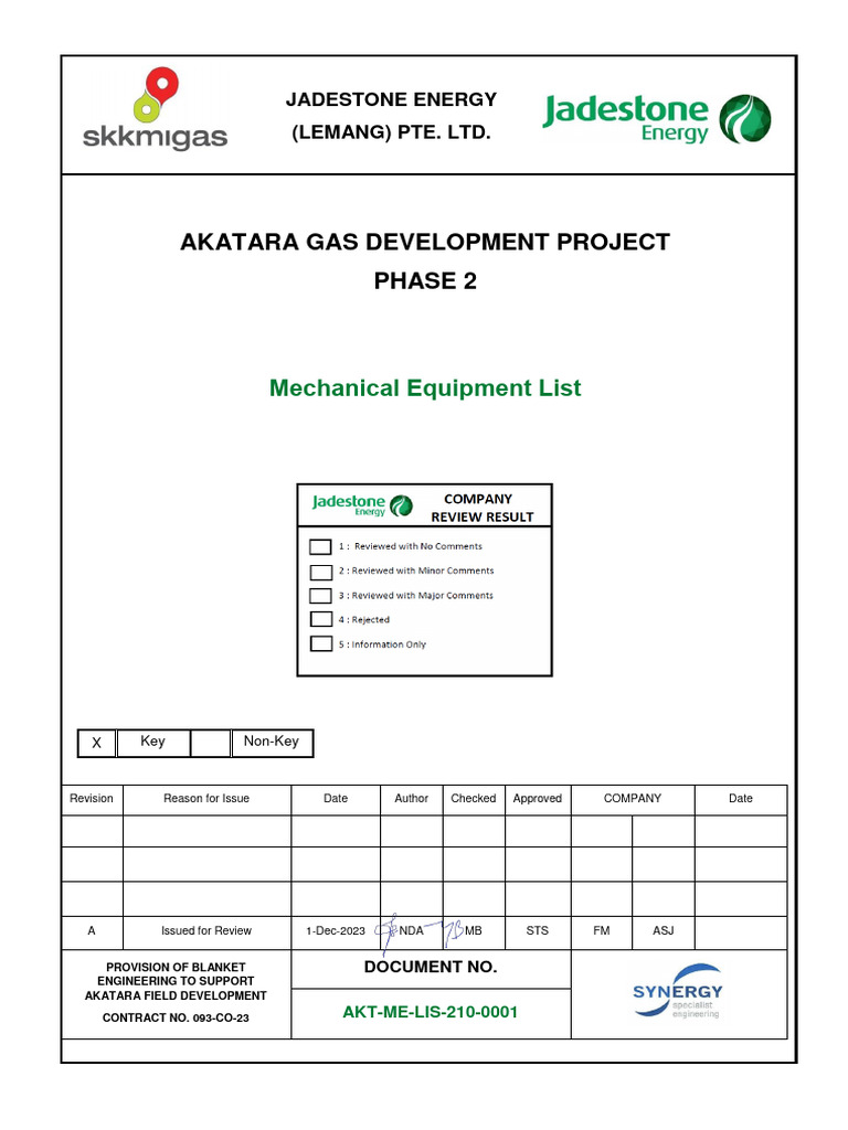 AKT-ME-LIS-210-0001 Rev. A Replace | PDF | Liquefied Petroleum Gas ...