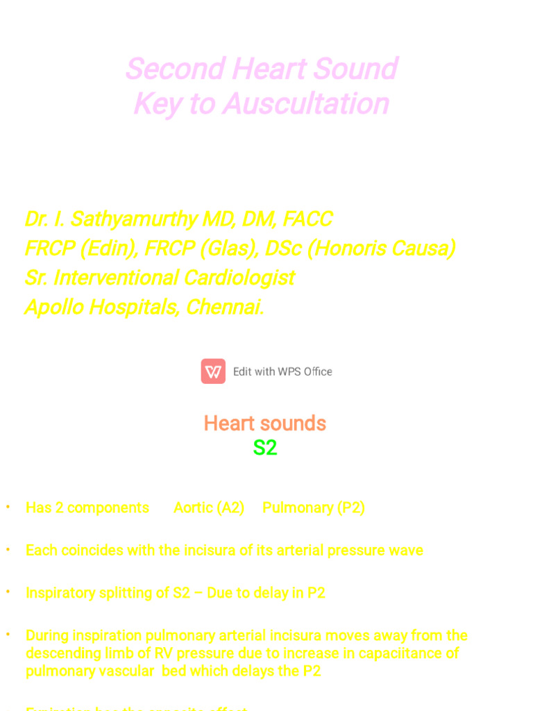 Heart Sounds S2 | PDF | Heart | Heart Valve
