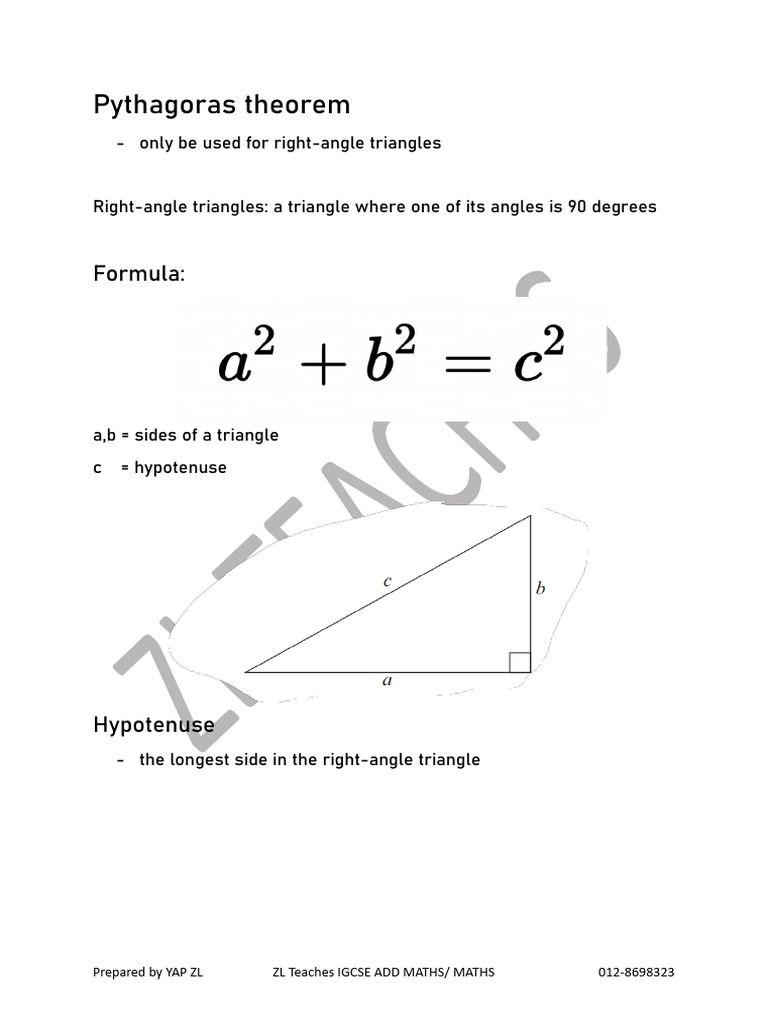 Pythagoras Theorem | PDF