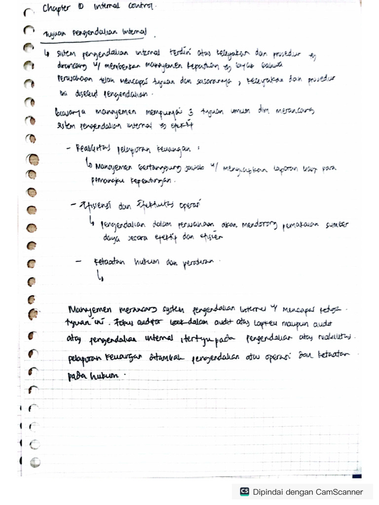 Zahra Calista - Summary Internal Control Ch10 | PDF