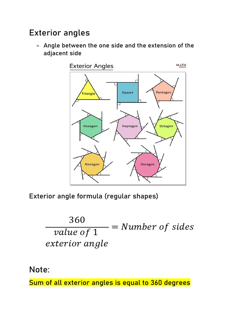 Chapter 5 Part 3 Exterior Angle | PDF