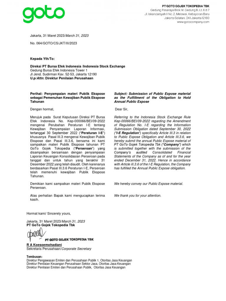 GOTO - Public Expose | PDF