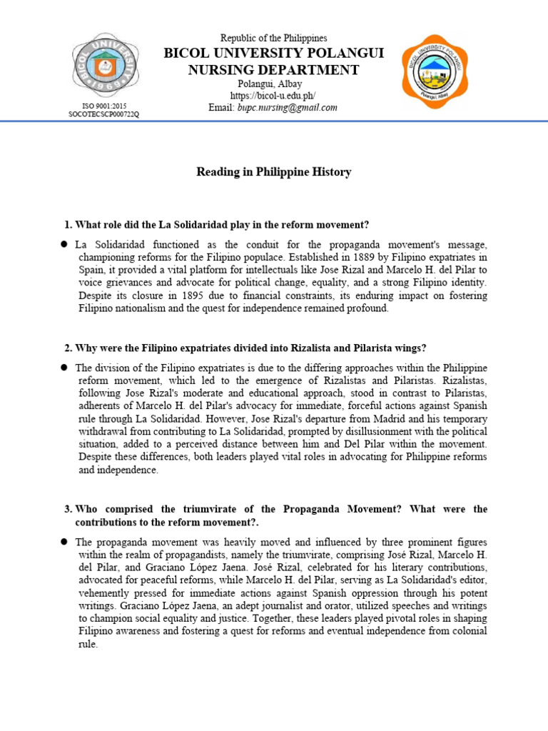 RPH_Activity | PDF | Philippines