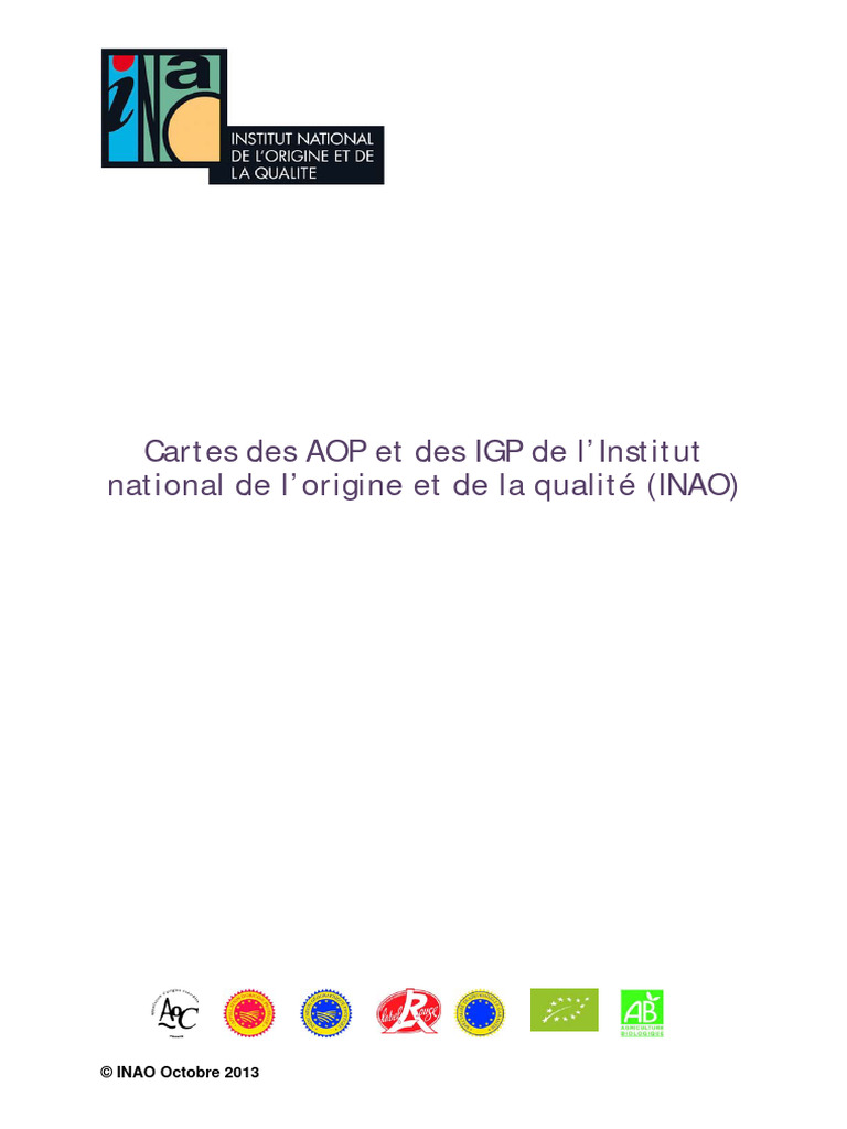 Dossier Cartes AOP Et IGP | PDF | Produits laitiers | Cuisine française