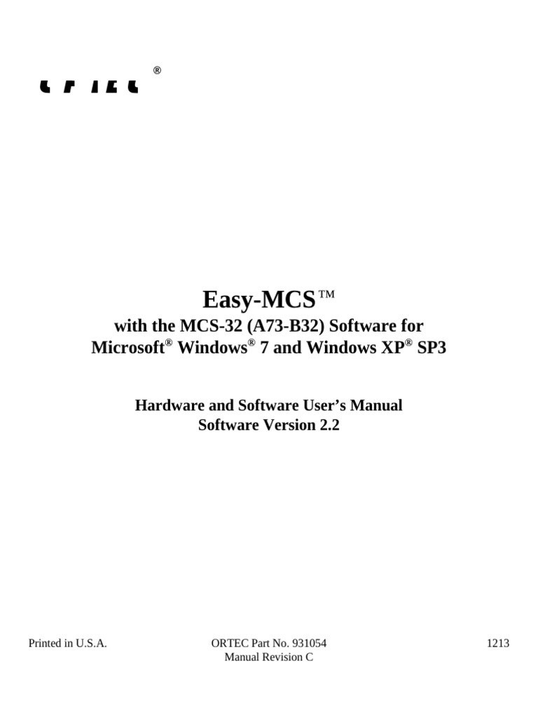 Mcs Manual | PDF | Laser | Legal Liability