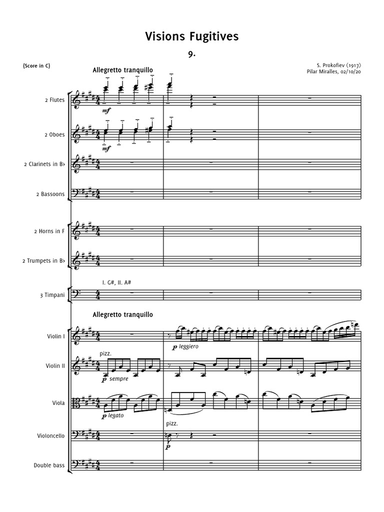 Visions Fugitives No. 9, ORQ | PDF