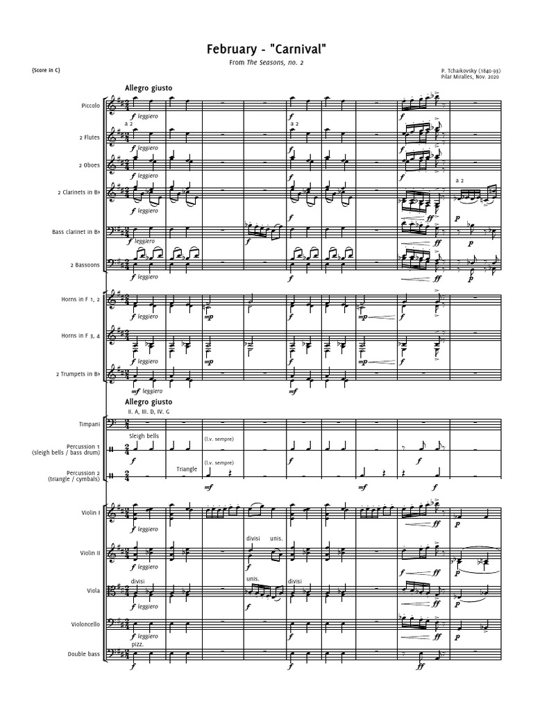 Tchaikovsky - February ORQ | PDF | Orchestras | Classical Music