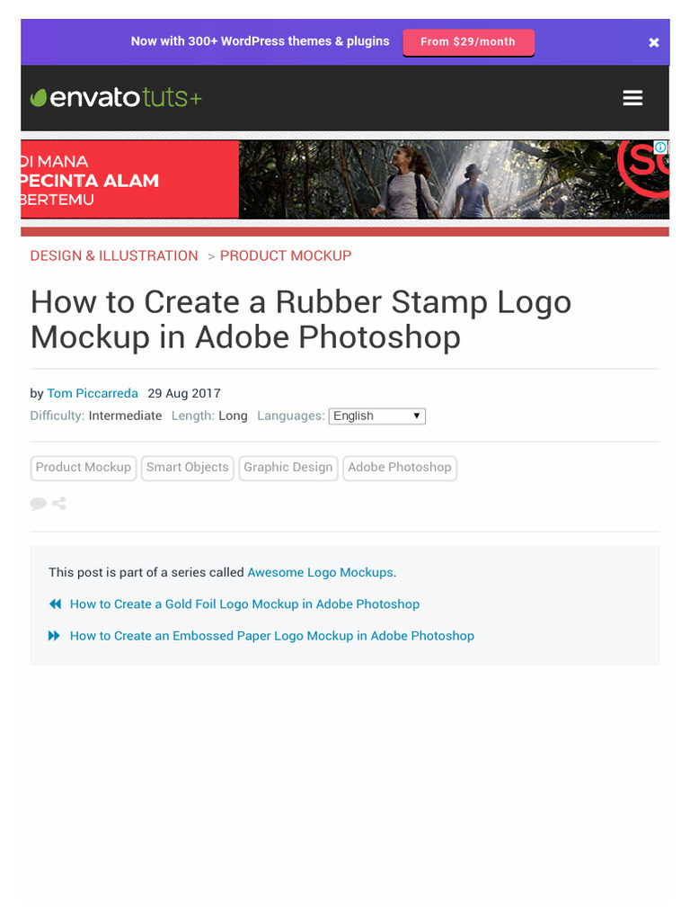How To Create A Rubber Stamp Logo Mockup in Adobe Photoshop | PDF ...