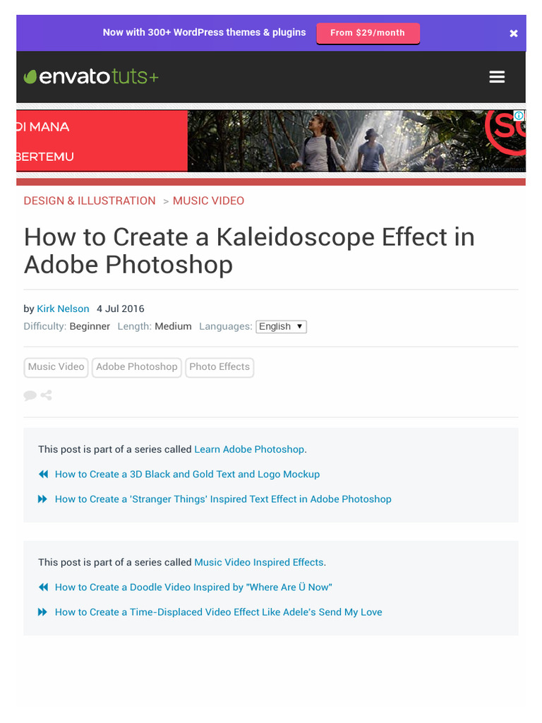 How to Create a Kaleidoscope Effect in Adobe Photoshop | PDF | Adobe Photoshop | Pixel