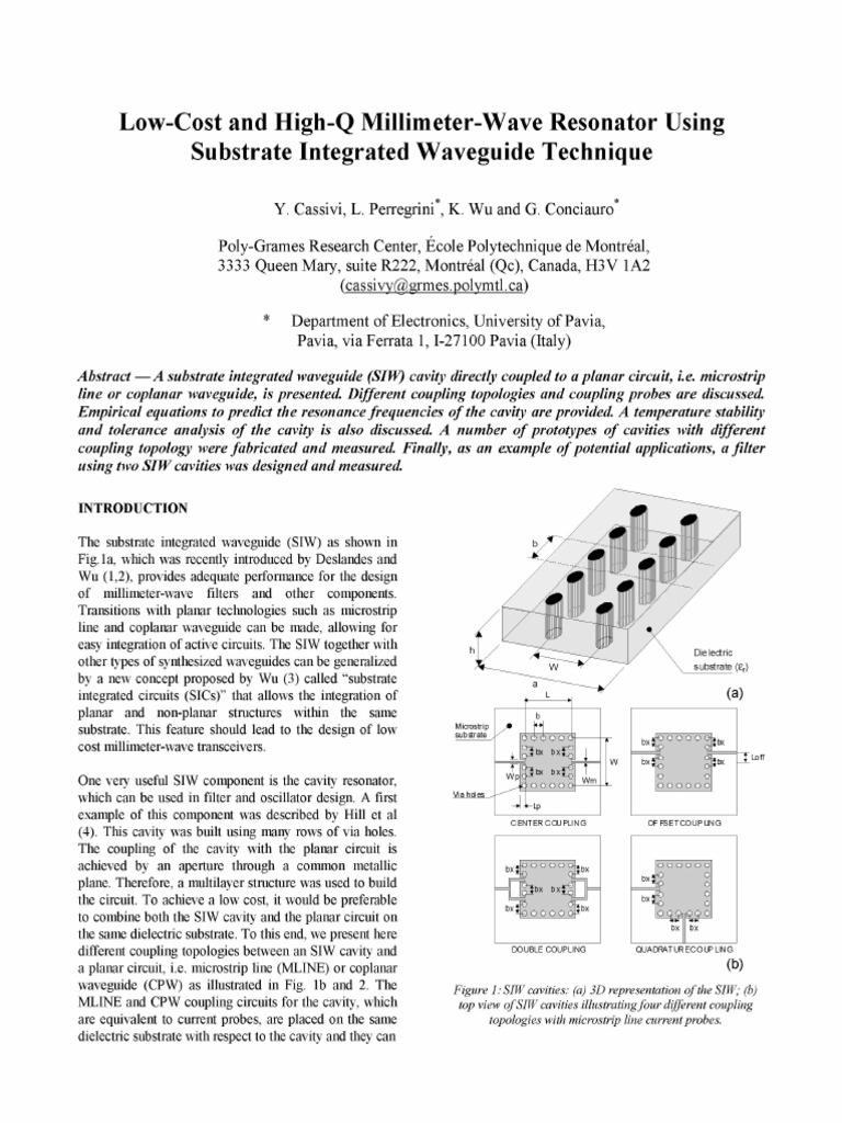 Cassivi 2002 Pdf Electronics Electromagnetism