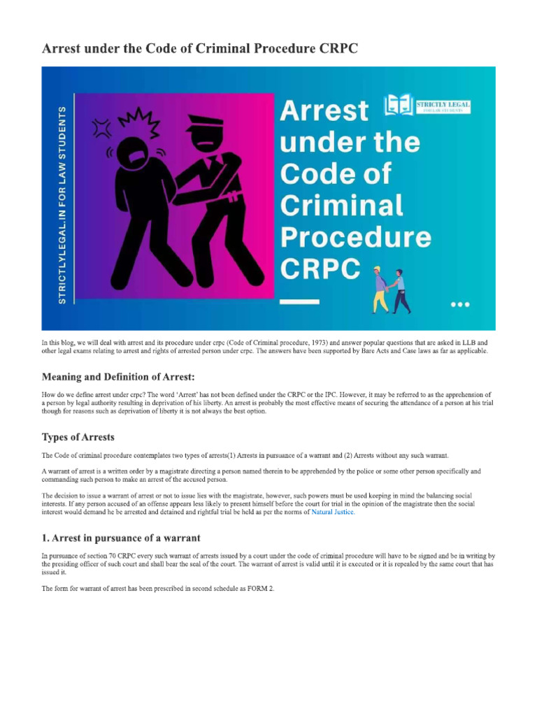 Arrest 2 | PDF