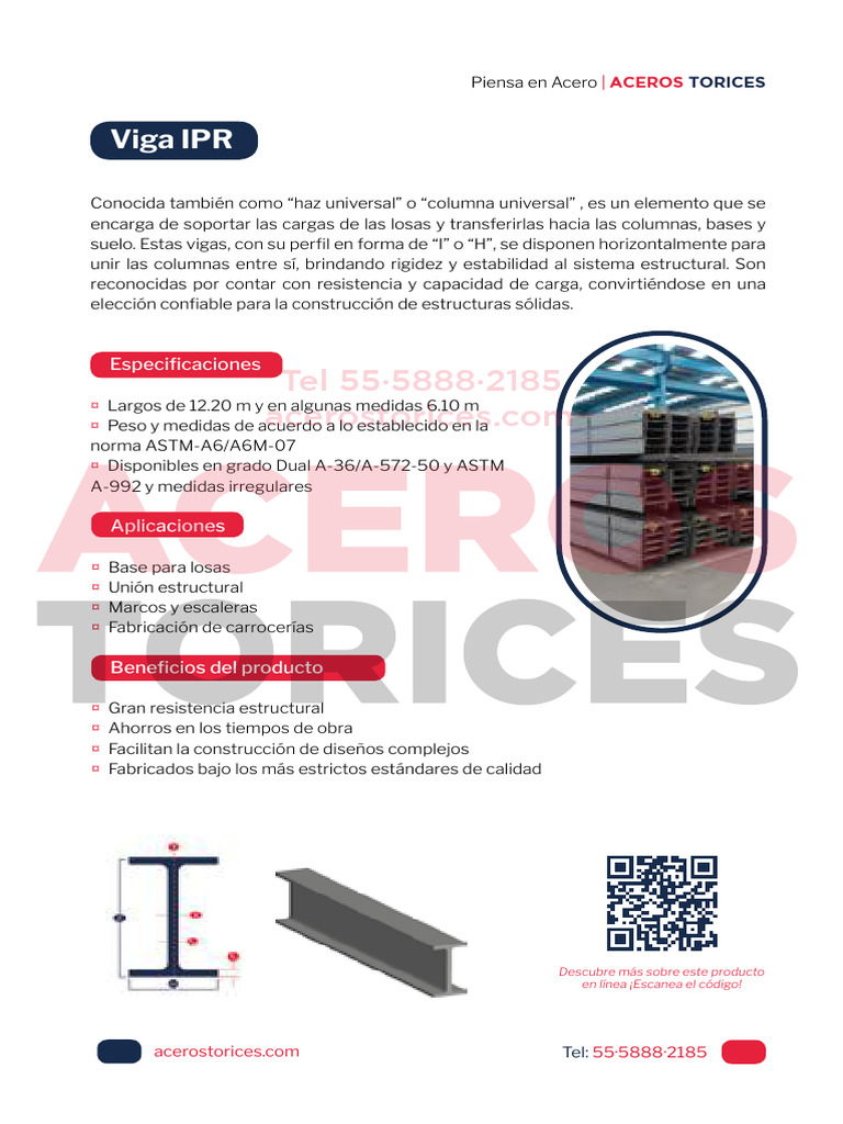 Vigas IPR: Especificaciones y Usos | PDF | Ingeniería estructural ...