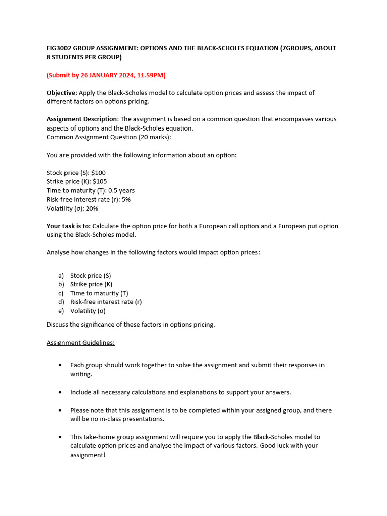 Eig3002 Group Assignment Questions | PDF