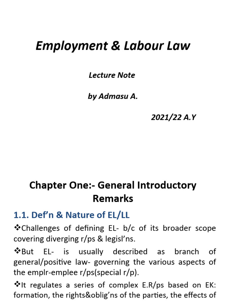 ELL-chapter One | PDF | Labour Economics | Employment
