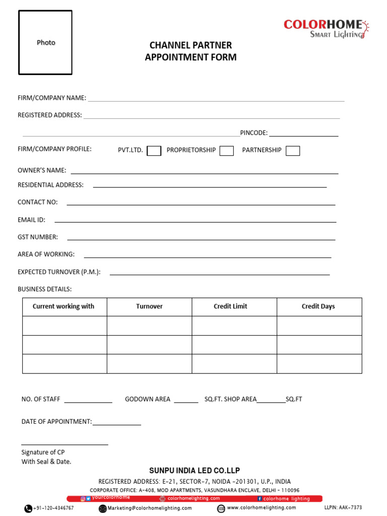 Colorhome Channel Partner Agreement Form | PDF | Indemnity | Civil Law ...