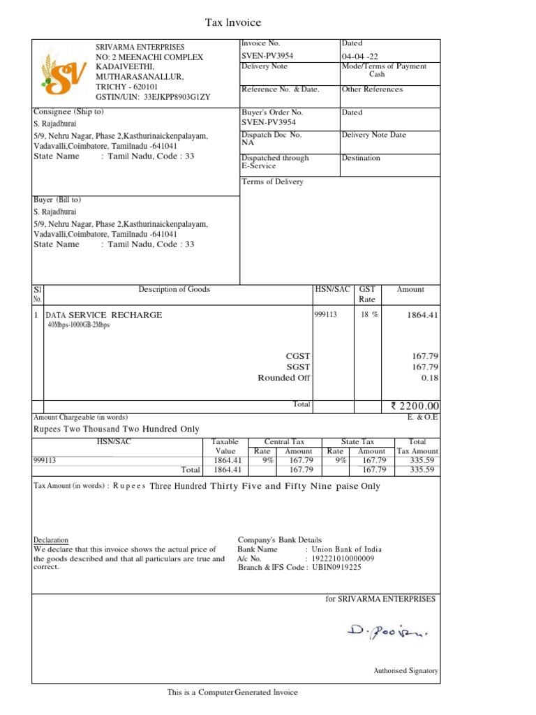 Internet Slips | Download Free PDF | Invoice | Taxes