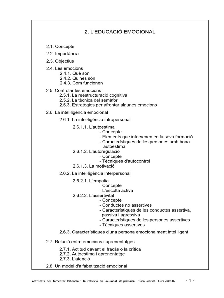 Educacio Emocional Pdf