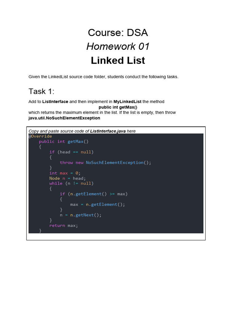 HW01 LinkedList | PDF | Data Management | Computer Engineering