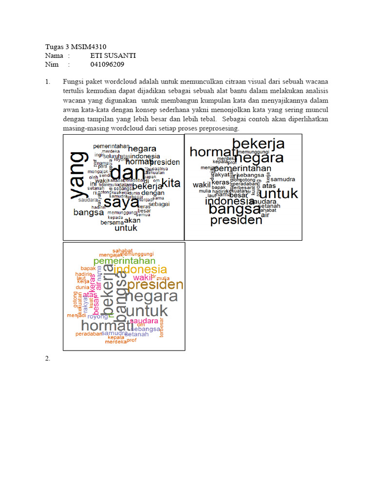 Analisis Wordcloud untuk Wacana | PDF | Karier & Perkembangan | Seni