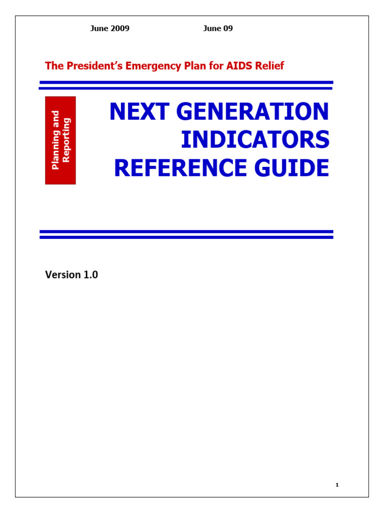 PEPFAR Indicator Reference Guidance | PDF | President's Emergency Plan For Aids Relief ...