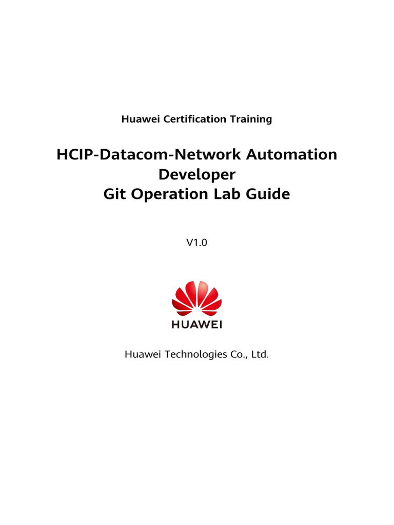 02 HCIP-Datacom-Git Operation Lab Guide | PDF | Secure Shell | Command Line Interface