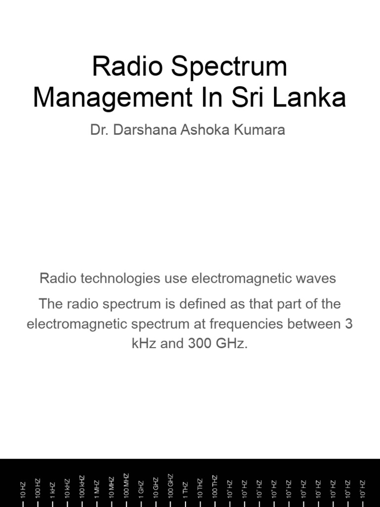 Radio Spectrum Management in Sri Lanka | PDF | Hertz | Radio Wave