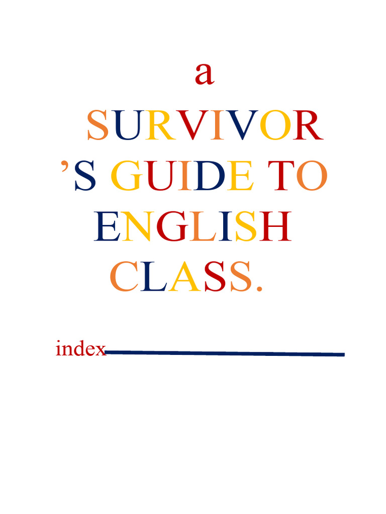 Guide To English Class | PDF | Semantic Units | Syntax