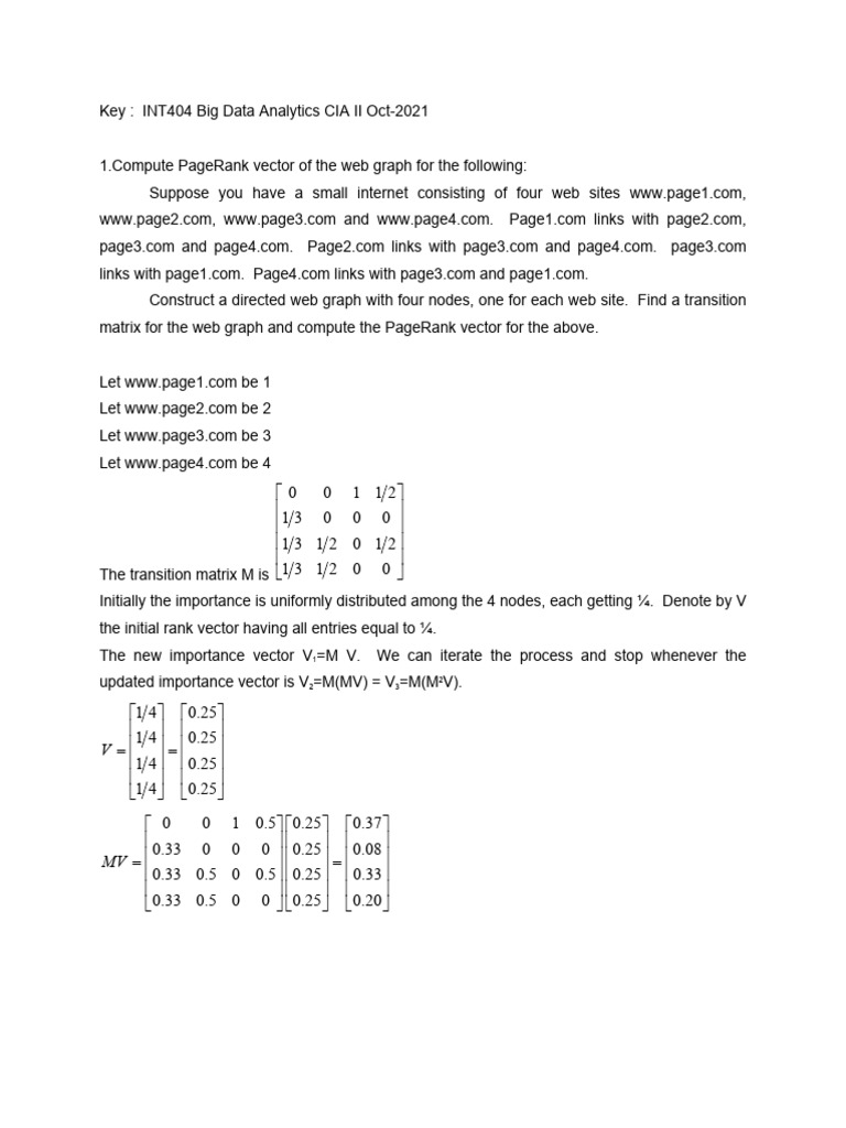 5 - Cia 2 Key | PDF | Algorithms | Mathematical Relations