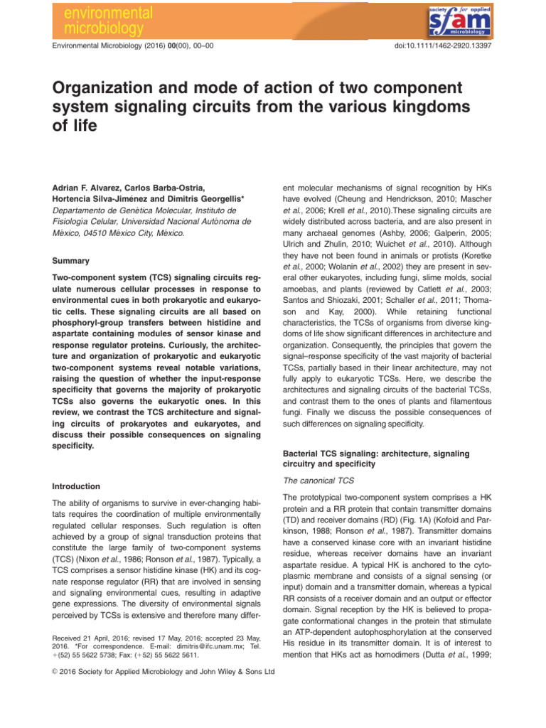 Alvarez Et Al. - 2016 - Organization and Mode of Action of Two ...