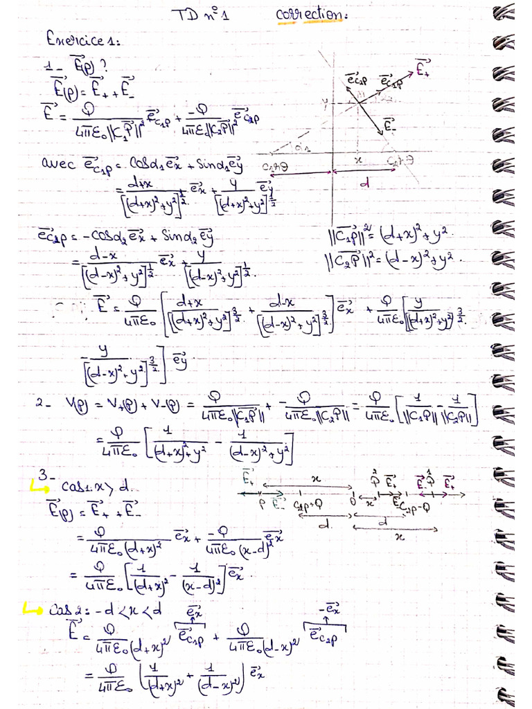 TD 1 Electro Correction | PDF