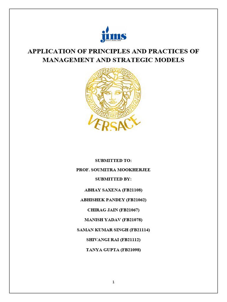 Versace. Final | PDF | Cost Of Living | Strategic Management