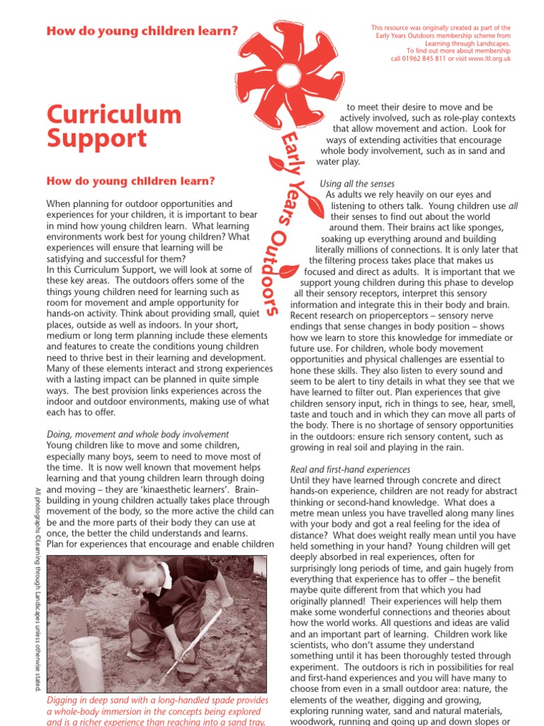How Do Young Children Learn: Outdoor Learning and Play | PDF | Senses ...