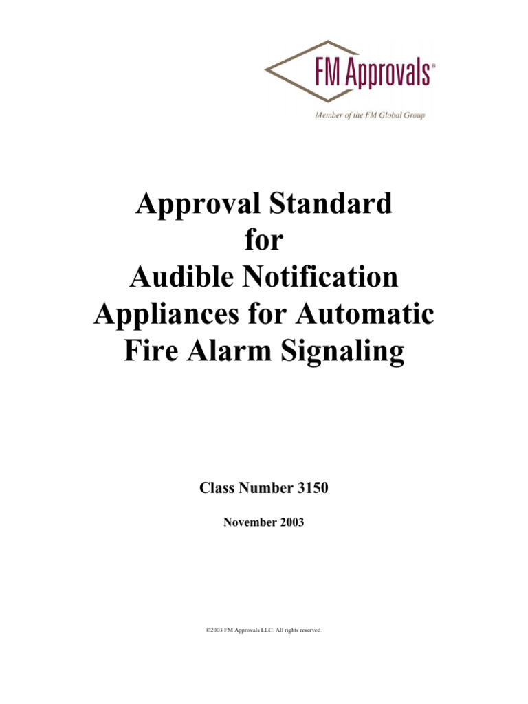 Approval Standard 3150 - FM Global | PDF | Alternating Current ...